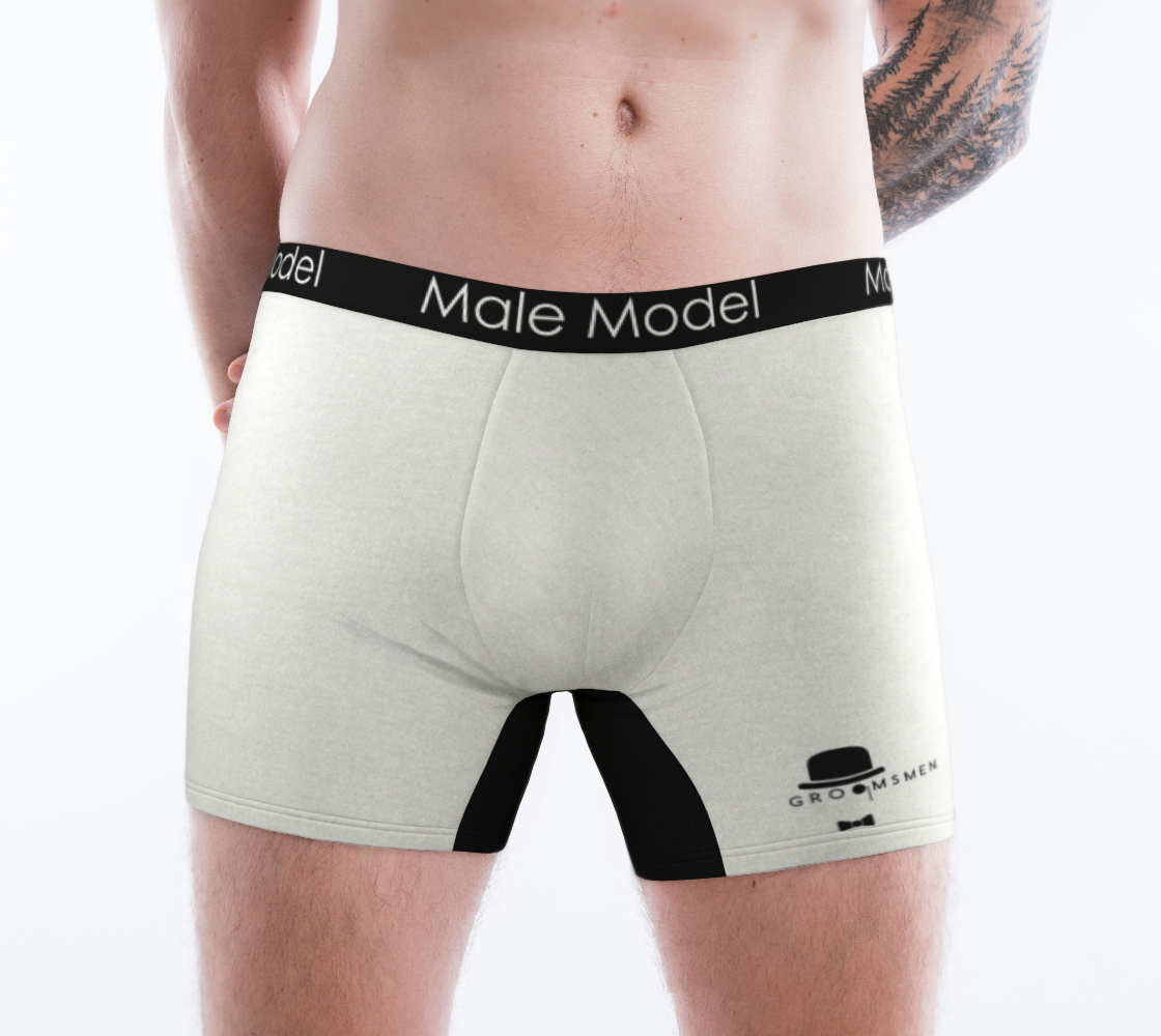 Groomsmen Male Model Boxer Brief Printce